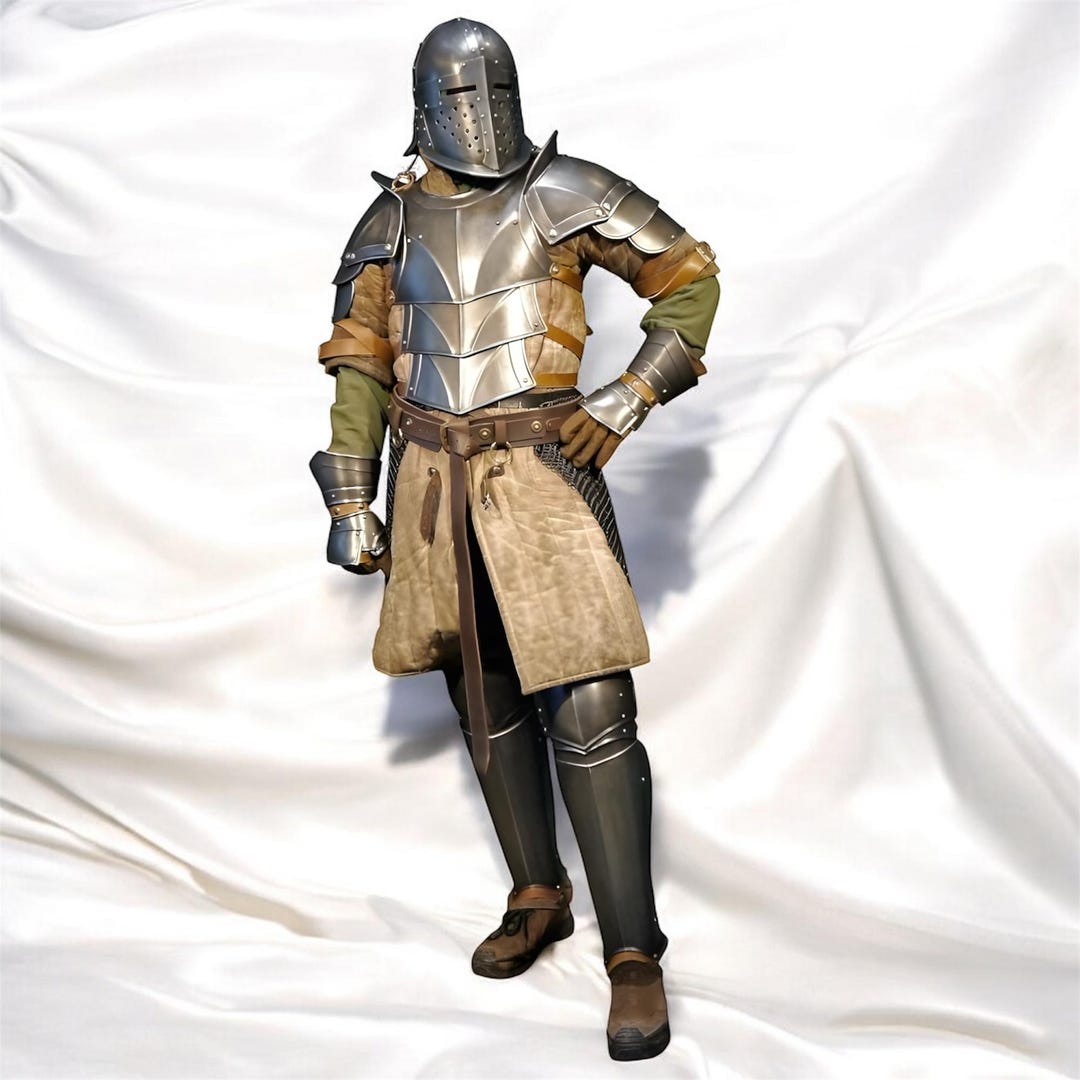 Medieval Full Body Armor Set: 18 Gauge Steel, LARP Cosplay Costume - Etsy