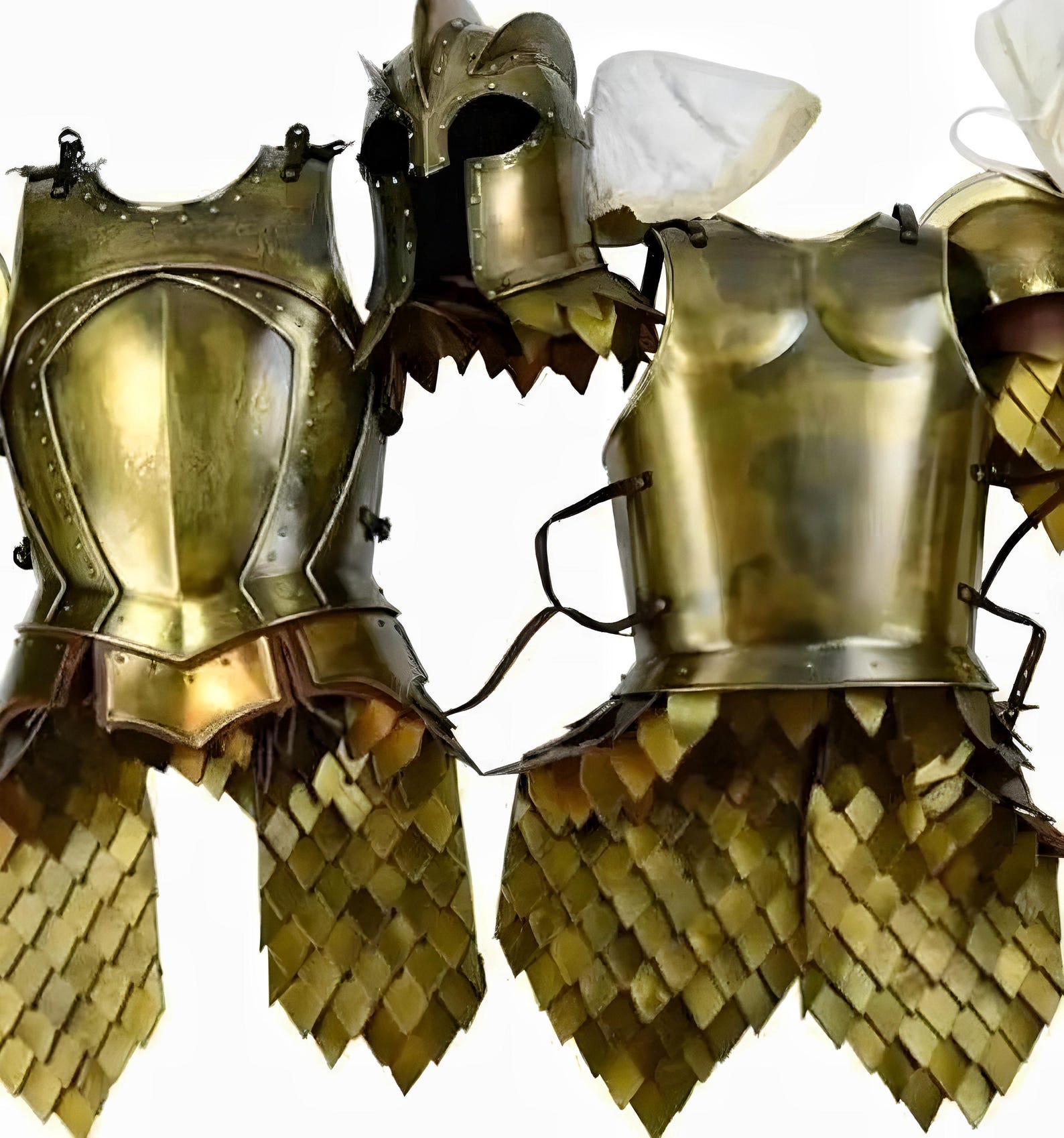 Golden Medieval Knight Armor | Fantasy Cosplay Chestplate & Pauldrons ...