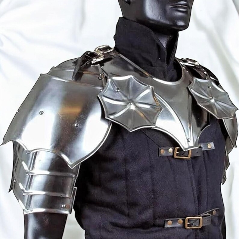 Medieval Gothic Steel Pauldron and Breastplate Armor | Knight Cosplay ...