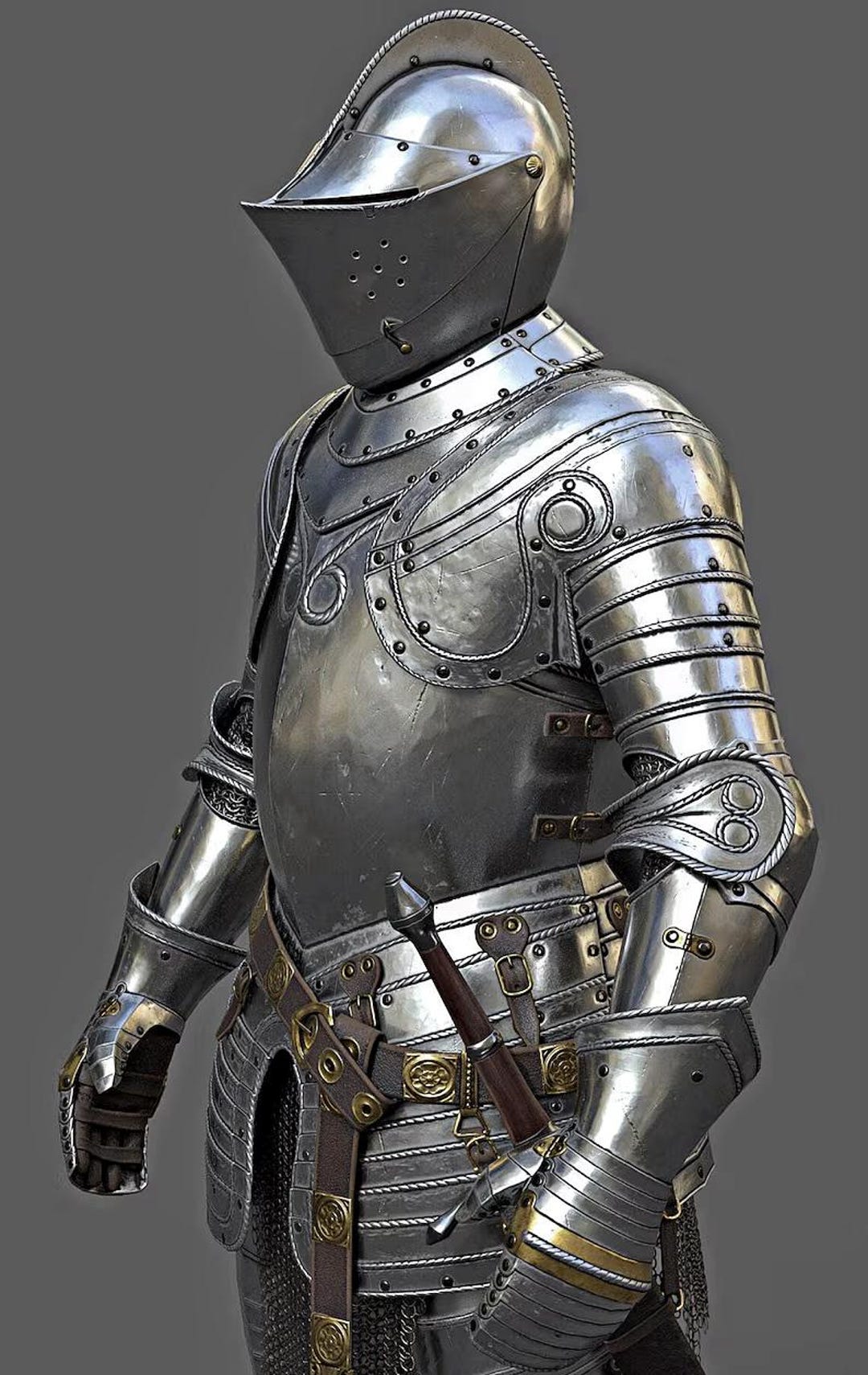 Medieval Full Plate Armor – Knight Crusader Armor - Half Body Armor ...