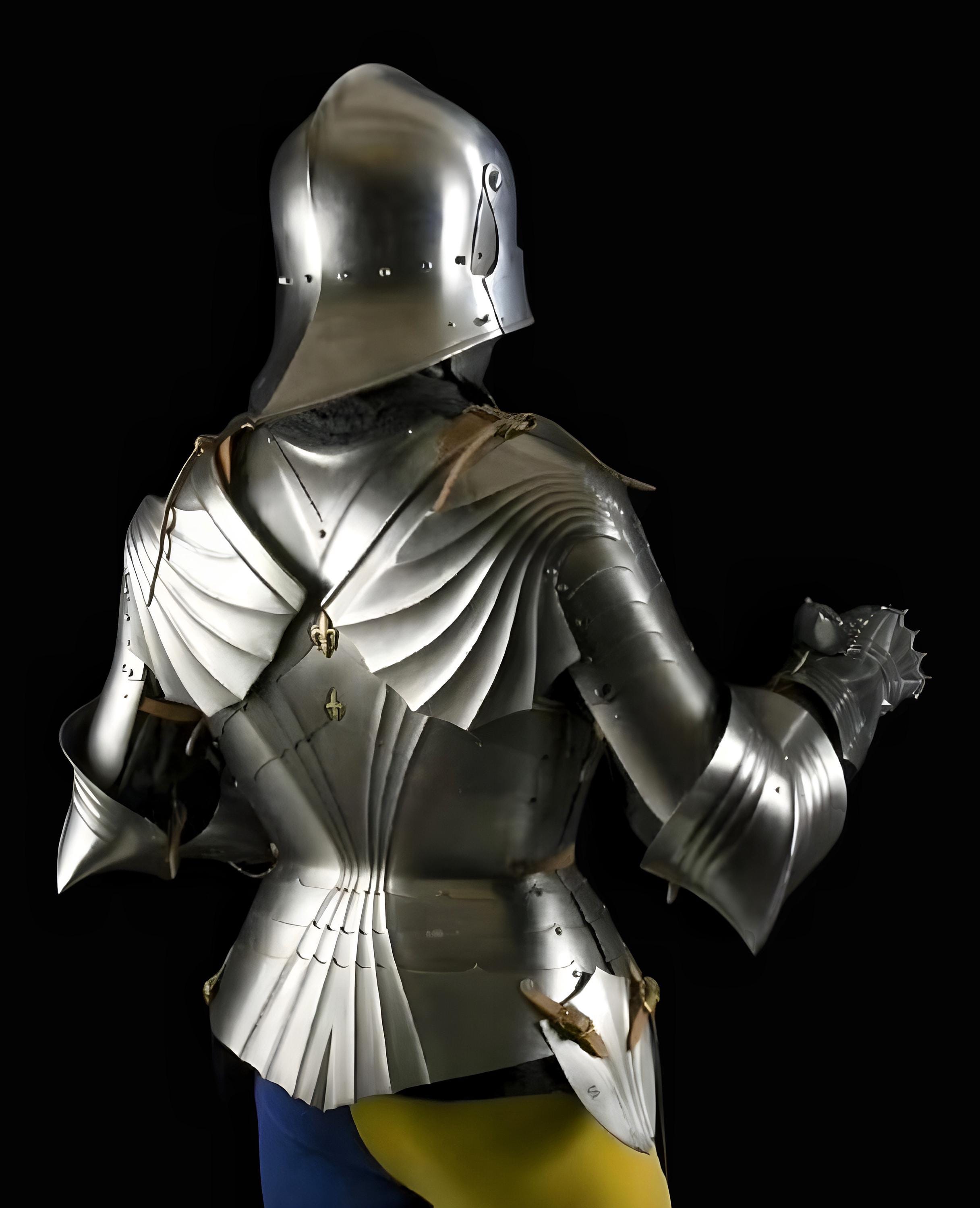 Medieval Knight Half Body Armor Suit – Full Metal Combat Armor & Helmet ...
