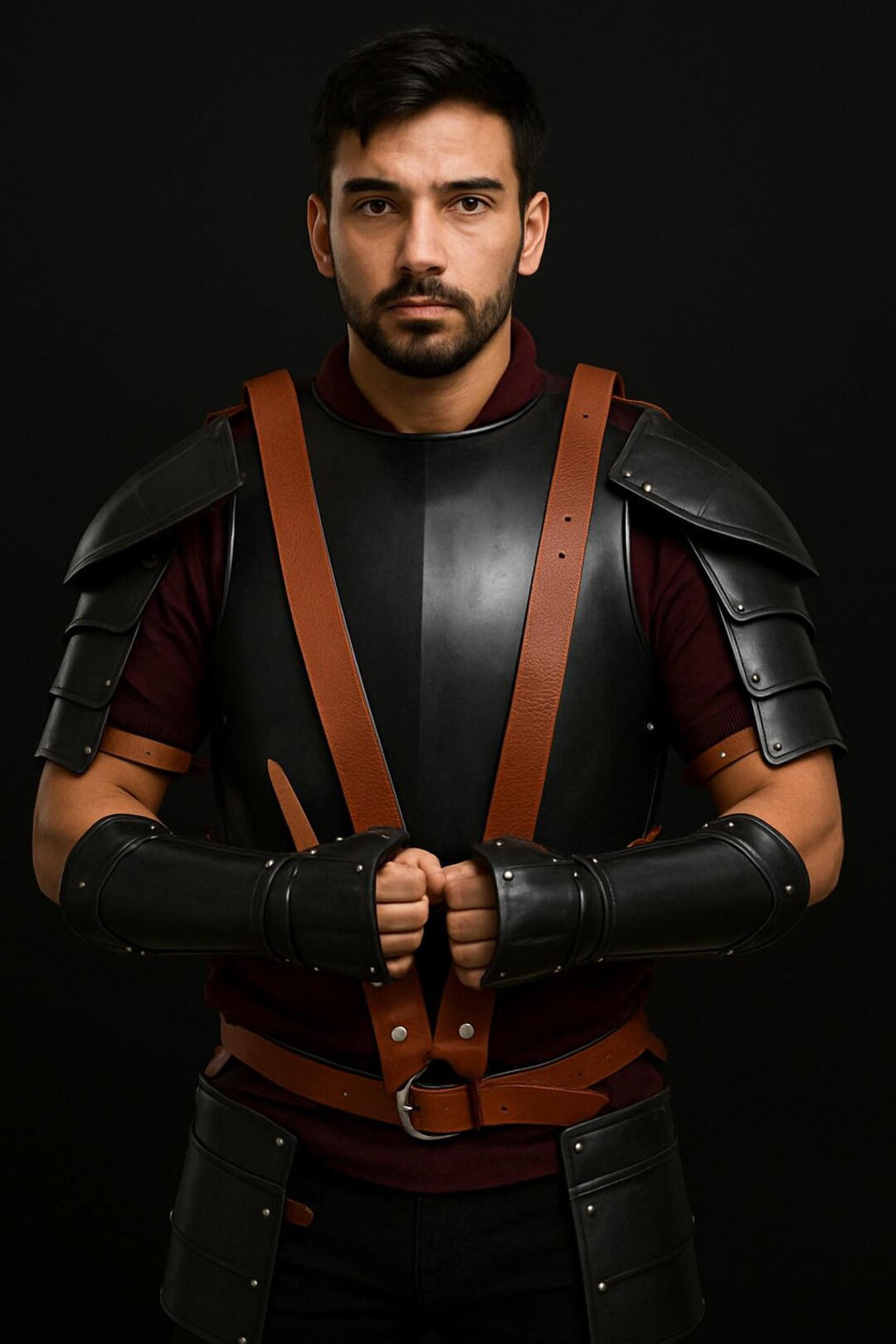 Wearable Black Medieval Armor Suit: LARP Costume, Reenactment Gear - Etsy