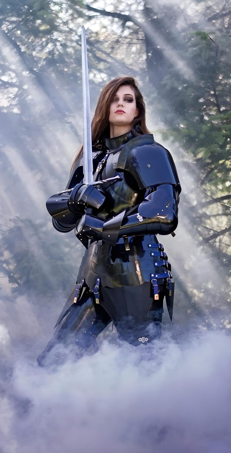 Black Gothic Knight Armor | Cosplay Medieval Fantasy Warrior Costume ...