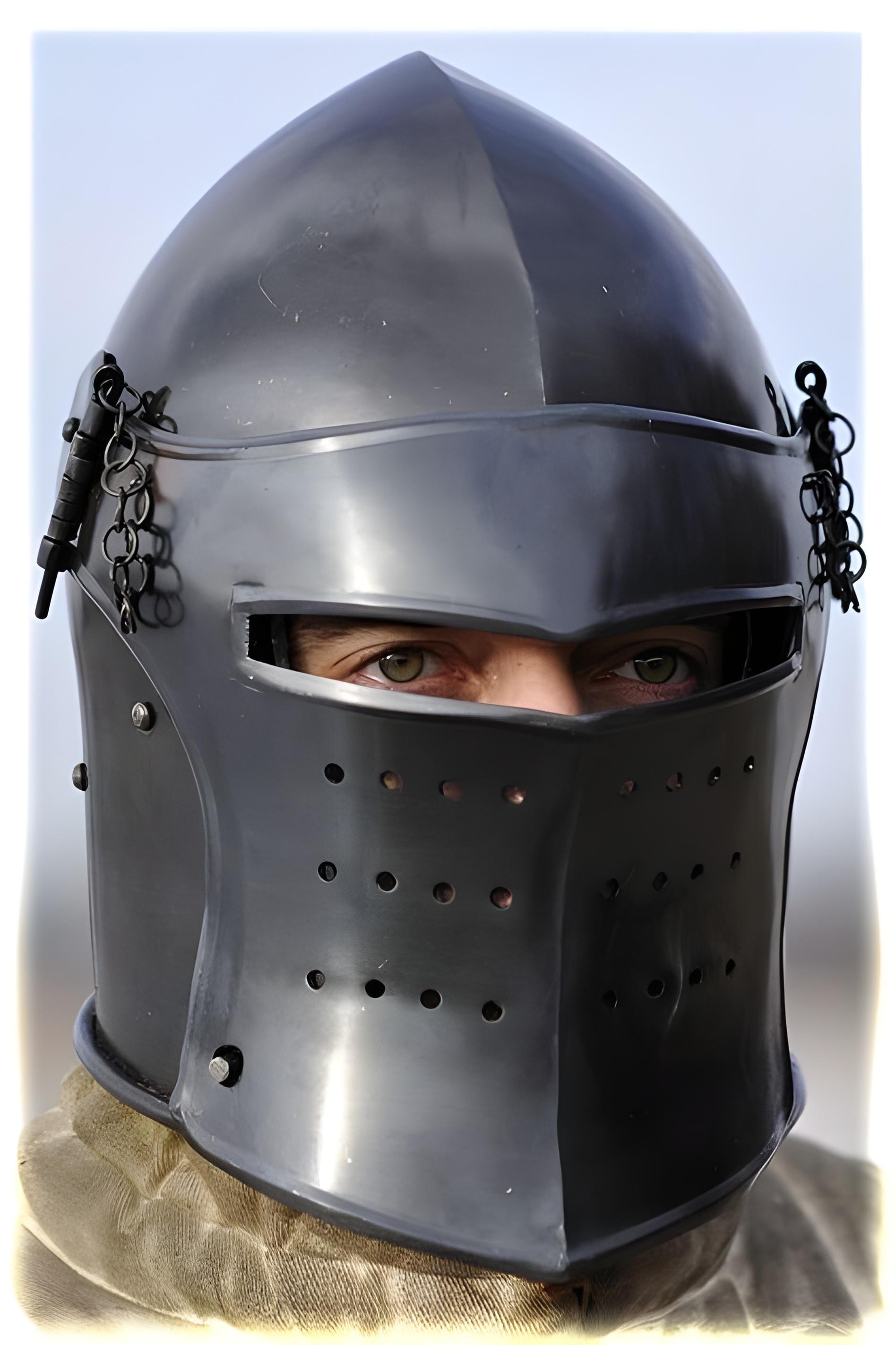Medieval Knight Helmet | Black Crusader Great Helm | Templar Armor ...
