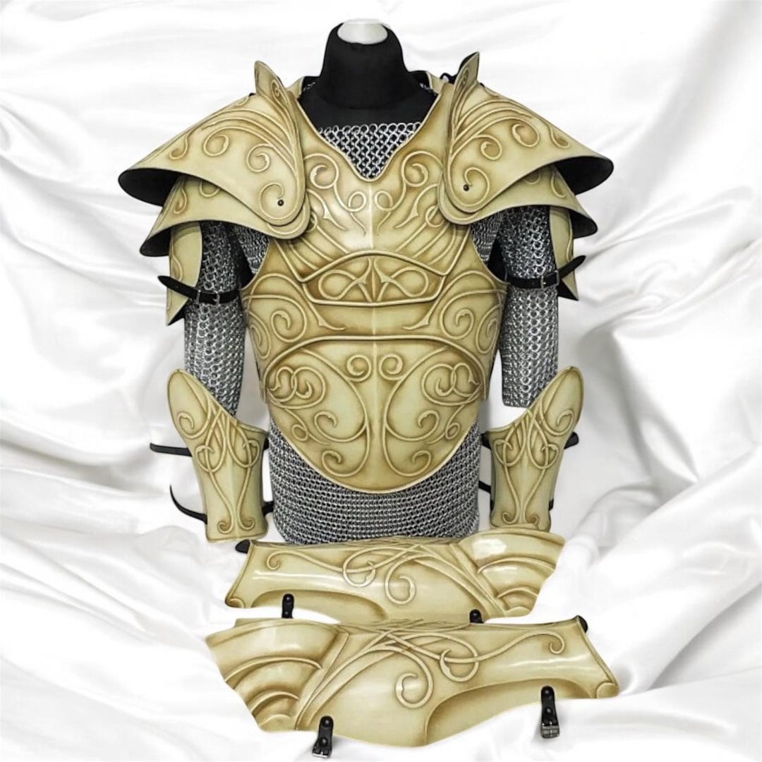 Handcrafted Elven Warrior Armor Set: 18 Gauge Steel LARP Cosplay Suit ...