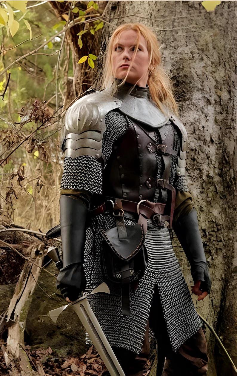 Womens Armor Indian Steel Handicrafts Medieval Cuirass Armor, Shoulder ...