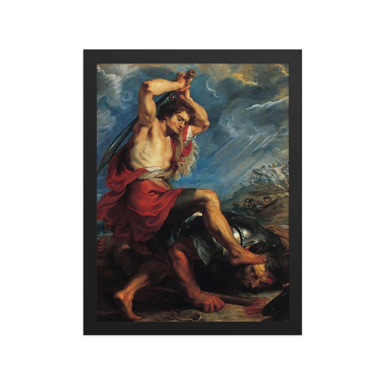 David Slaying Goliath by Peter Paul Rubens Framed Poster - Etsy