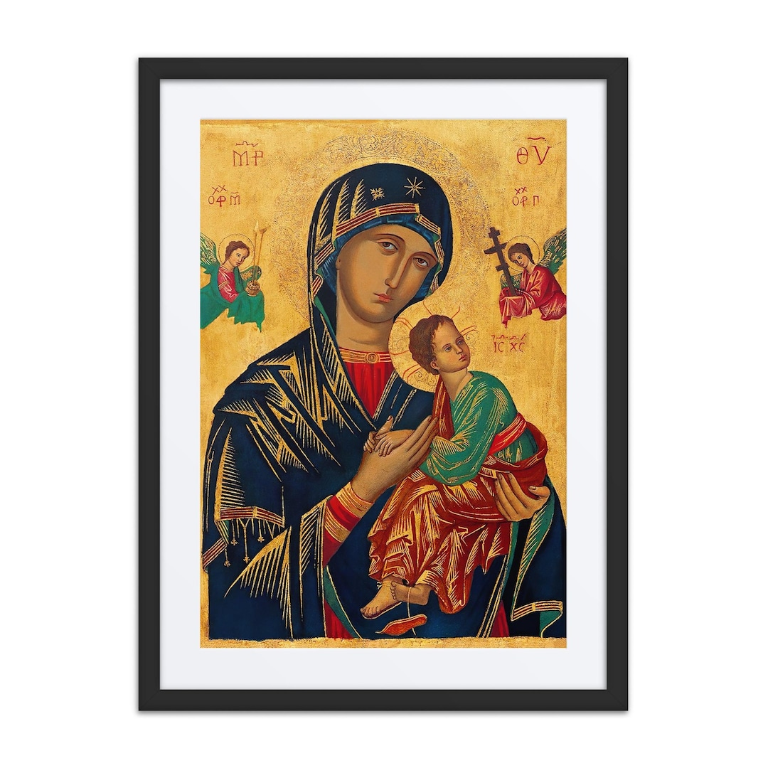 Our Lady of Perpetual Help Portrait Framed Poster W/ Mat (IN) - Etsy