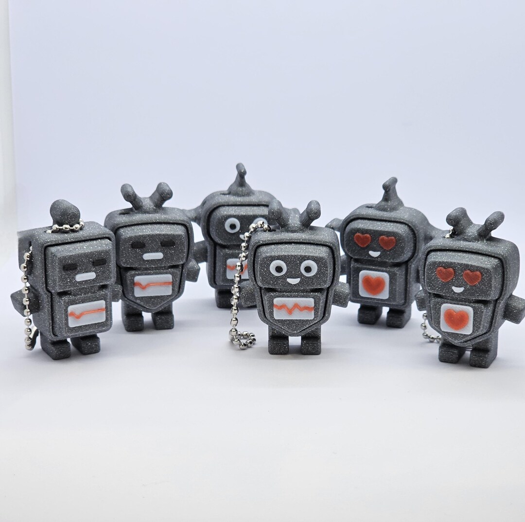 Robot 3D Printed Fidget Clicker Clicky Keychain - Etsy