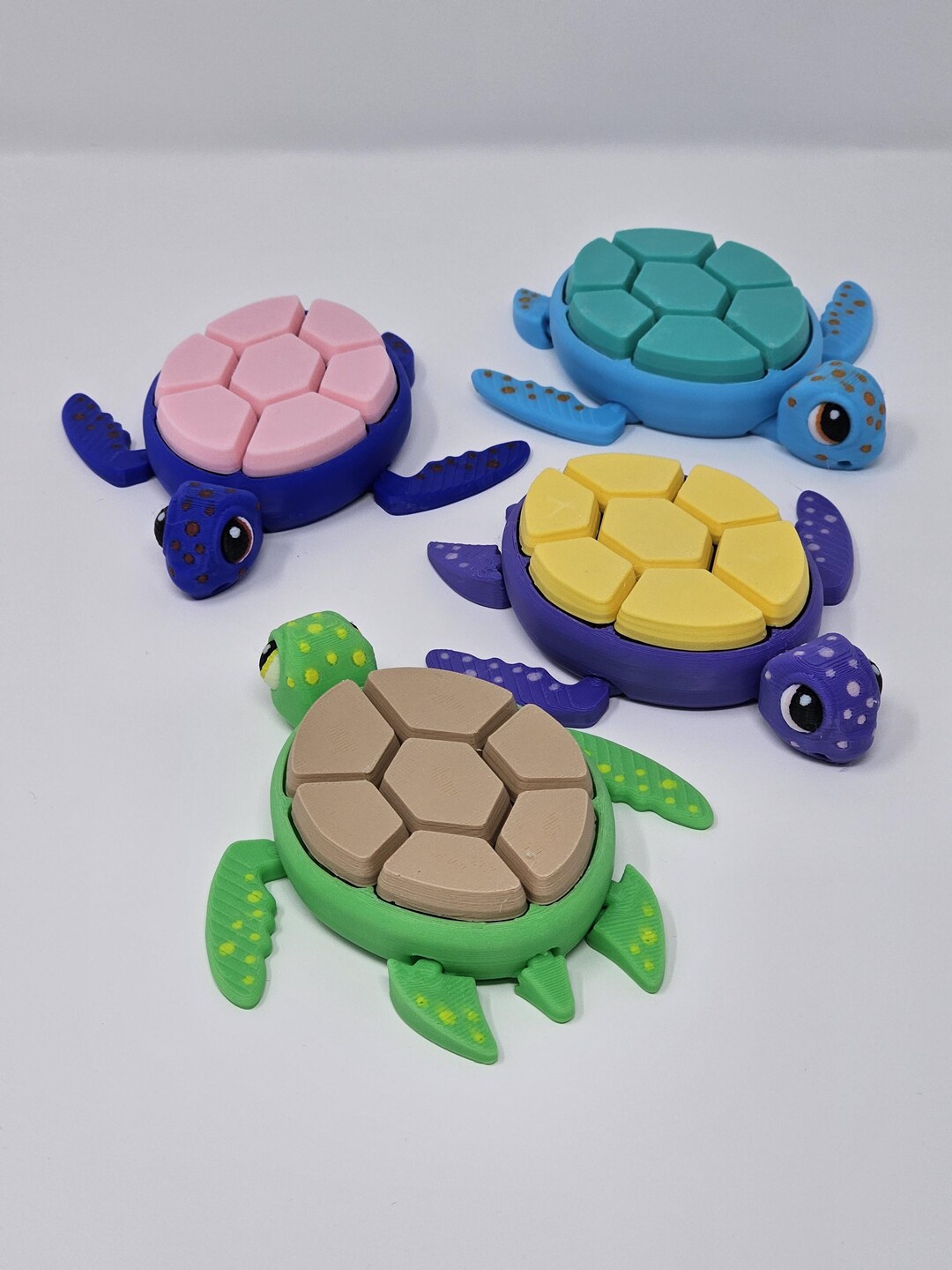 Large Turtle Multiple 3D Printed Clicky Clicker Fidget - Etsy