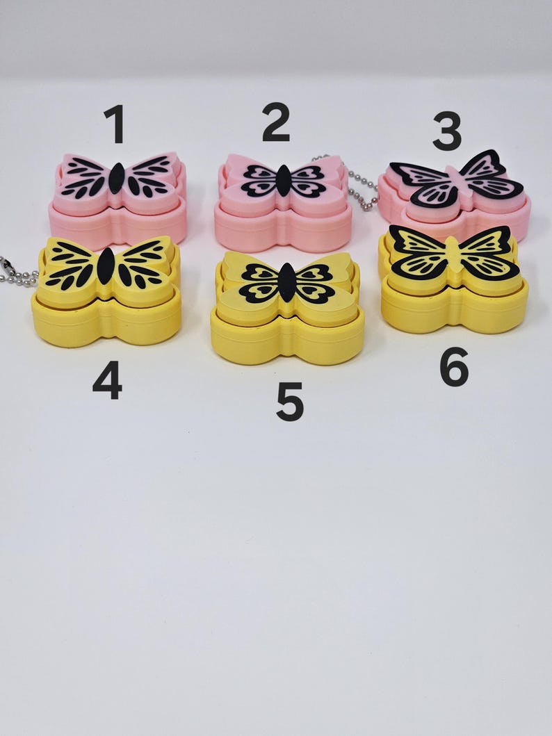 Butterfly 3D Printed Clicky Clicker Fidget Keychains - Etsy