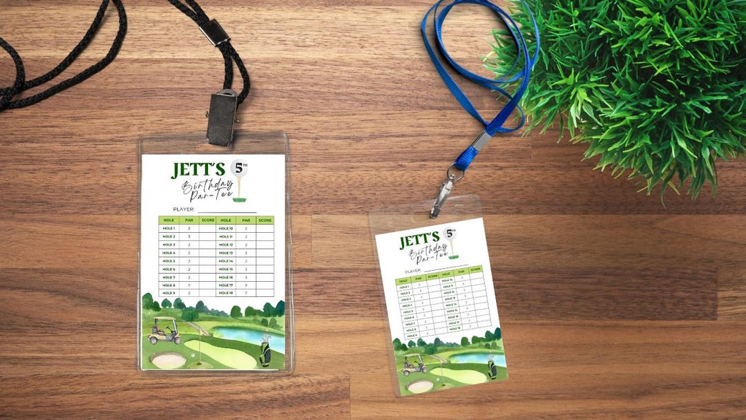 Mini-golf/ Golf Birthday Party Scorecard (instant Digital Download) - Etsy