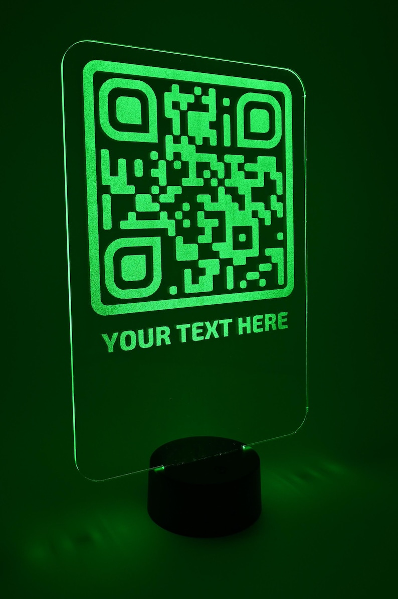 Custom QR Code LED Sign – Personalized Acrylic Night Light, Event Decor ...