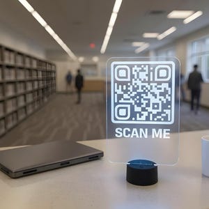 Custom QR Code LED Sign – Personalized Acrylic Night Light, Event Decor ...