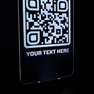 Custom QR Code LED Sign – Personalized Acrylic Night Light, Event Decor ...