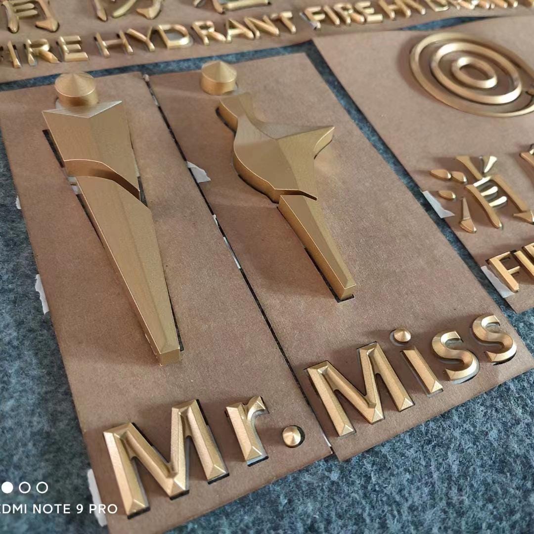 Custom Wall Decoration Shop Brass Letter Sign Vintage Metal Letter Sign ...