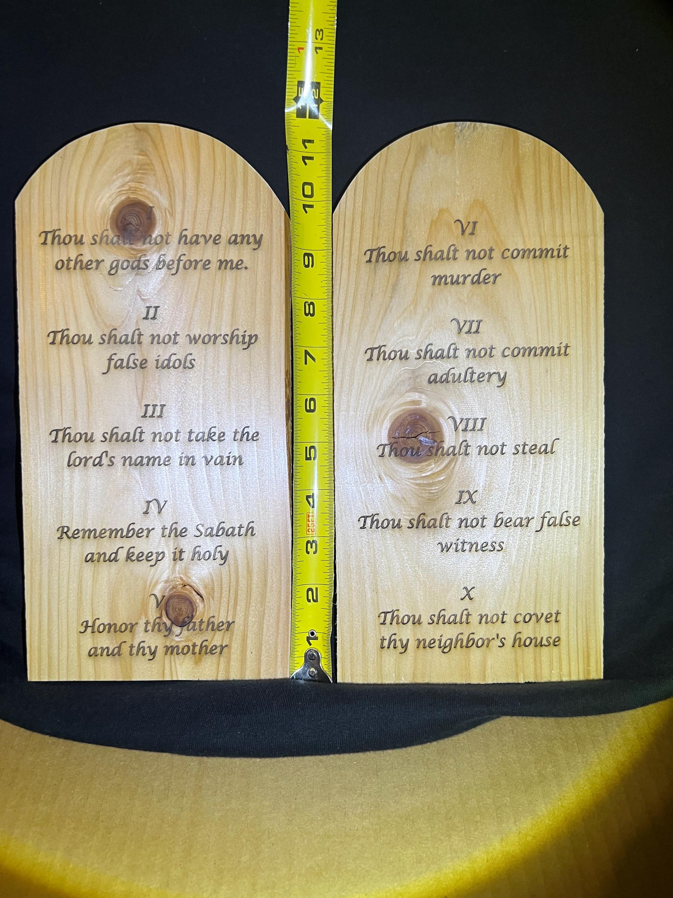 10 Commandments Cedar Wood Wall Art - Etsy