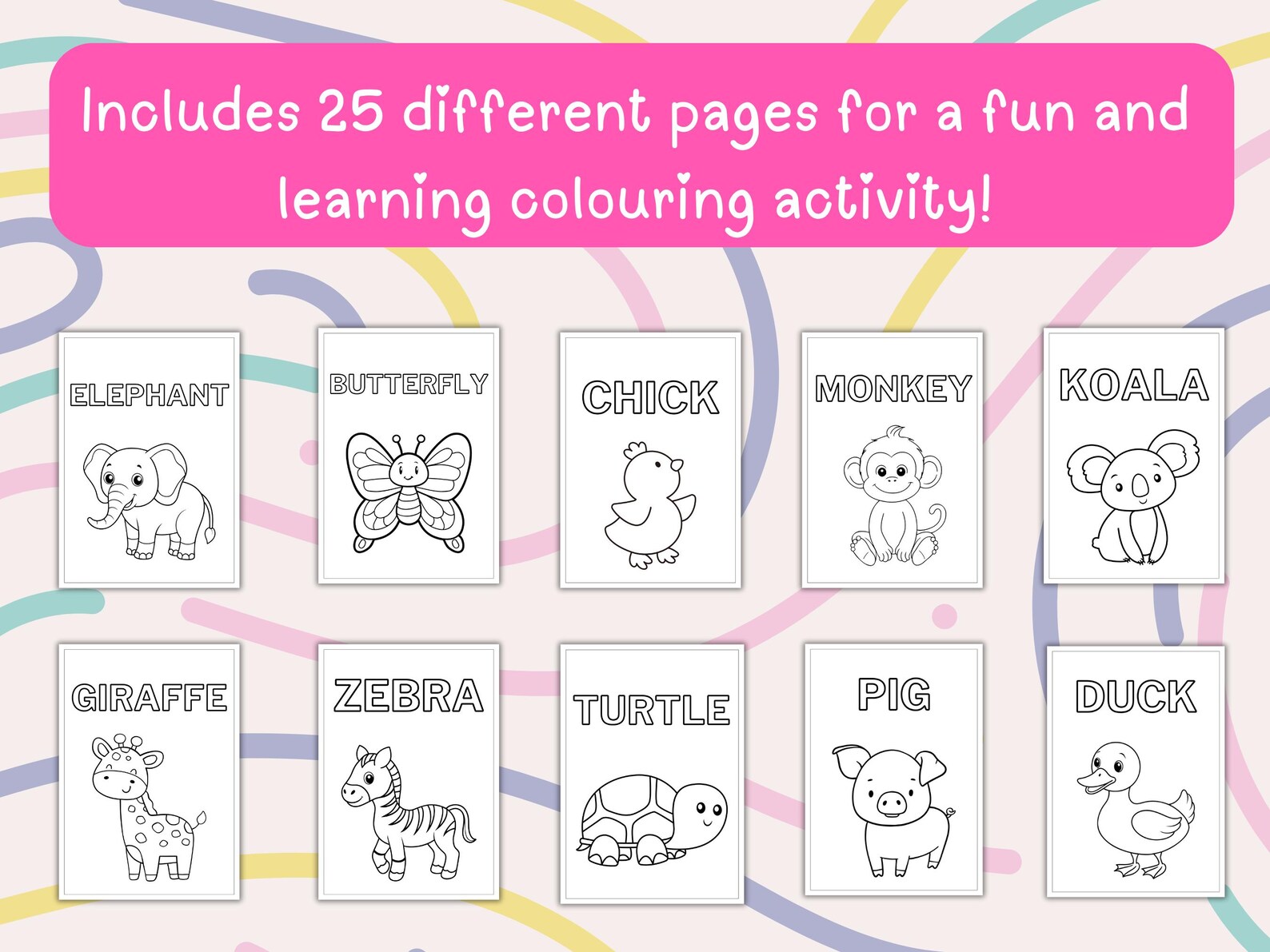 Printable Animals Colouring Pages, Kids Colouring Pages, School ...