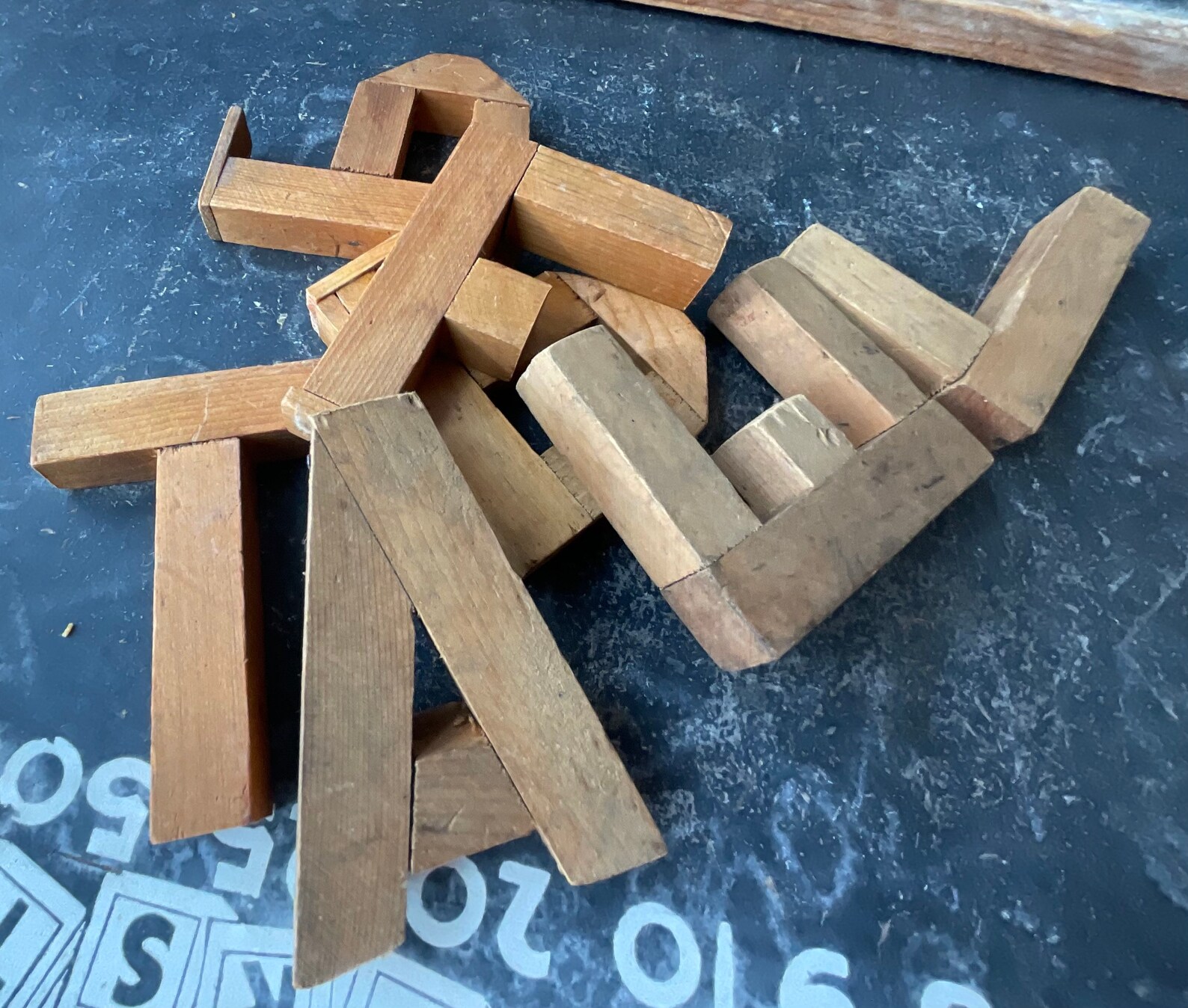 Vintage Wood Letters, Alphabet, Handmade. Block Style - Etsy