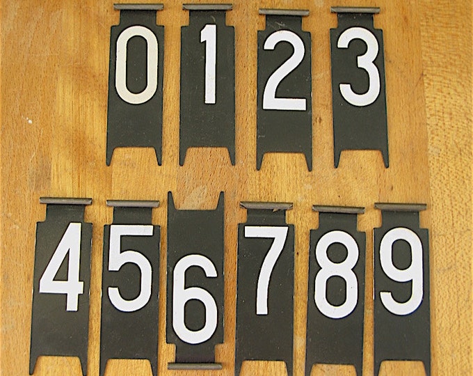 Vintage Cash Register Numbers, Set, Metal, Black White - Etsy