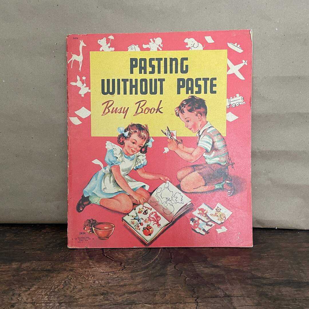 Vintage Cut and Paste Book, Children's Activity Book - Etsy