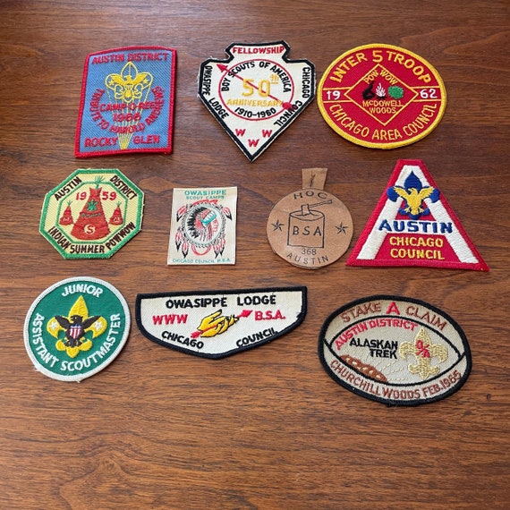 vintage boy scout badges - Gem