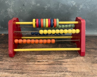 Vintage IKEA Solid Wood Abacus Educational Learning Toy - Etsy