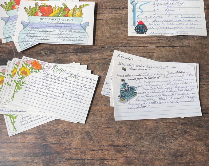 Vintage Handwritten Recipe Cards, Dessert Recipes, Lot - Etsy