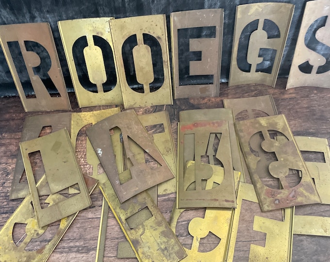 Vintage Metal Stencil Letters at Rick Scott blog