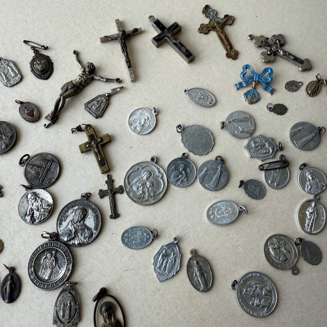Vintage Religious Metals, Crucifix, Crosses, Lot - Etsy
