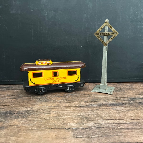 Vintage Tin Model Train - Etsy