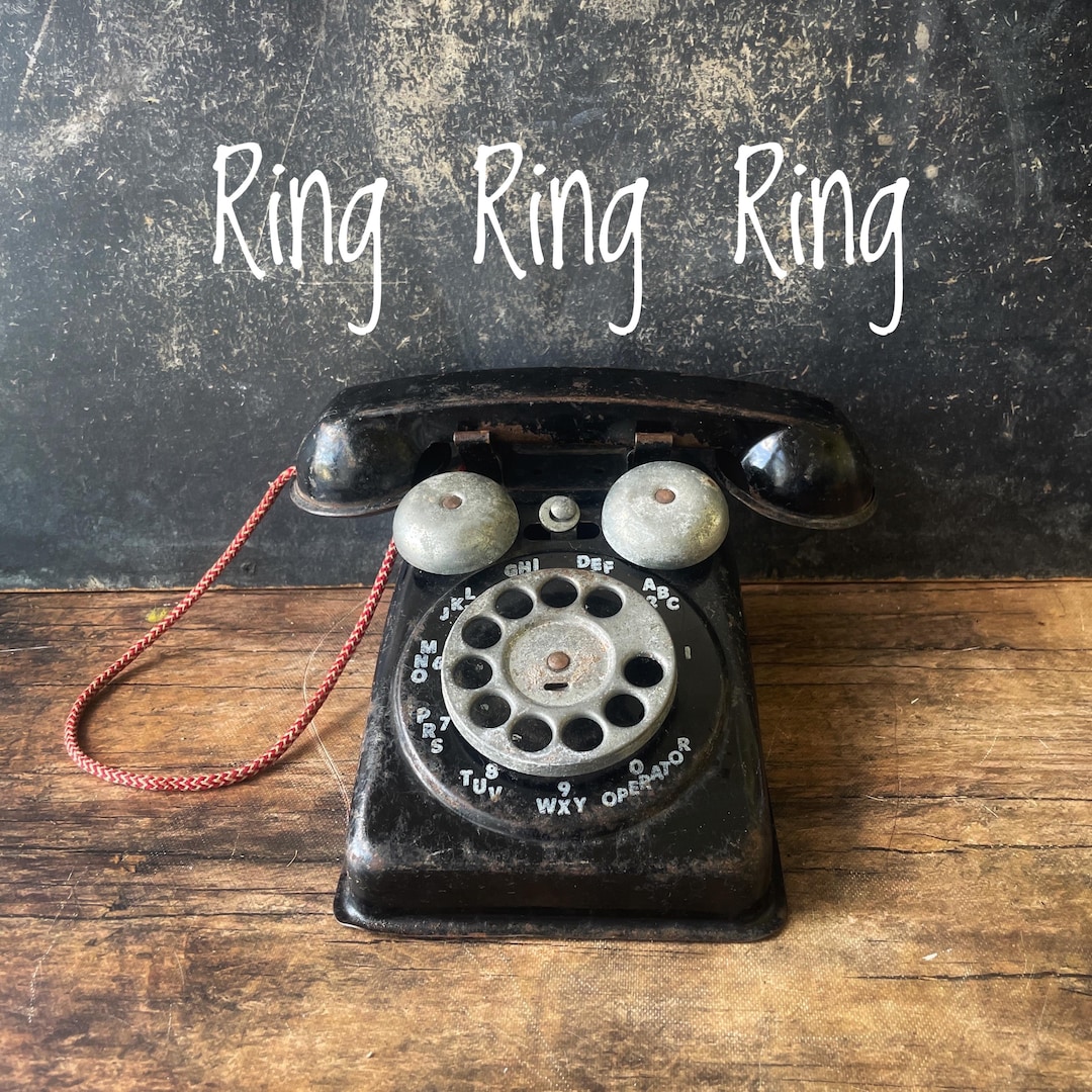 Vintage Toy Phone Black Metal, Telephone, 1950s, Rotary - Etsy