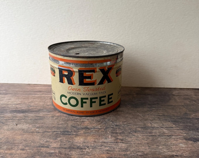 Vintage Coffee Can, Tin, Rex, Rare - Etsy