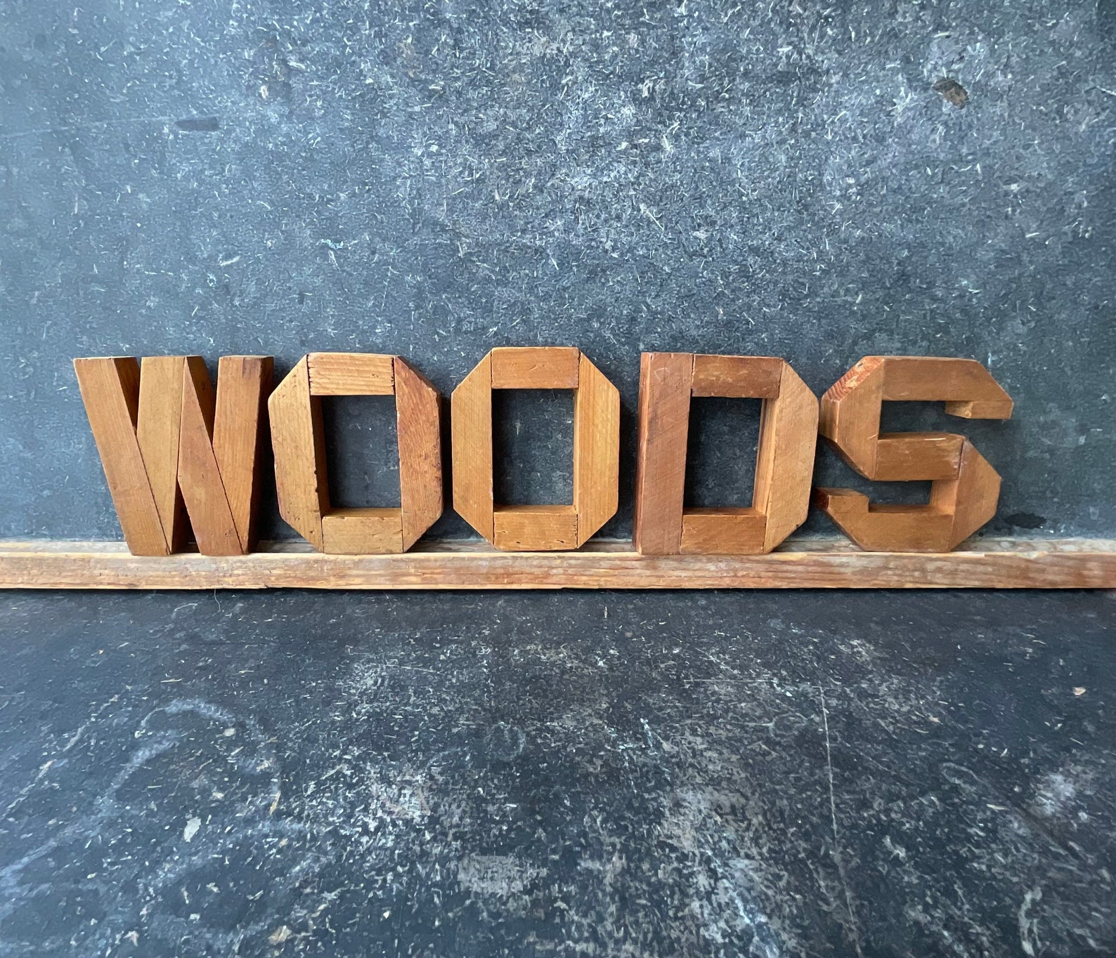 Vintage Wood Letters, Alphabet, Handmade. Block Style - Etsy