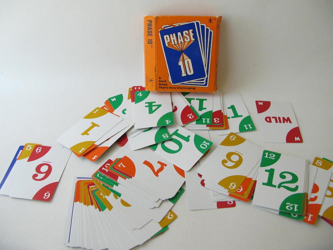 Vintage Phase 10 Card Game, Wedding Table Numbers, Number Cards, - Etsy