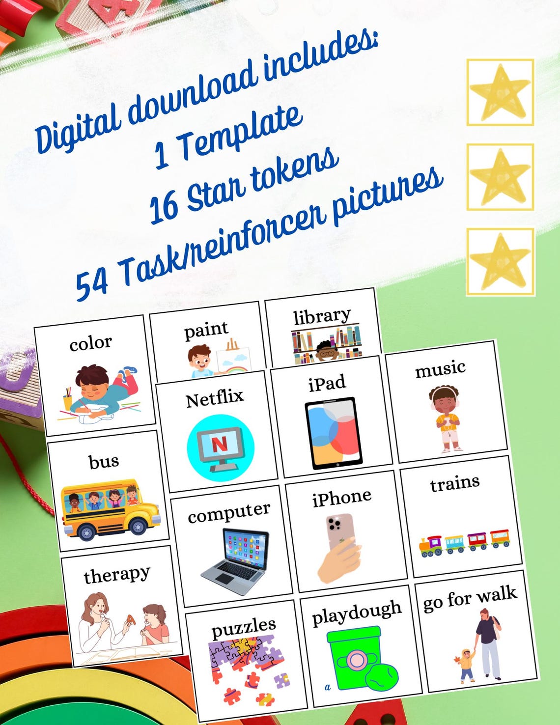 First Then Token Board - Etsy