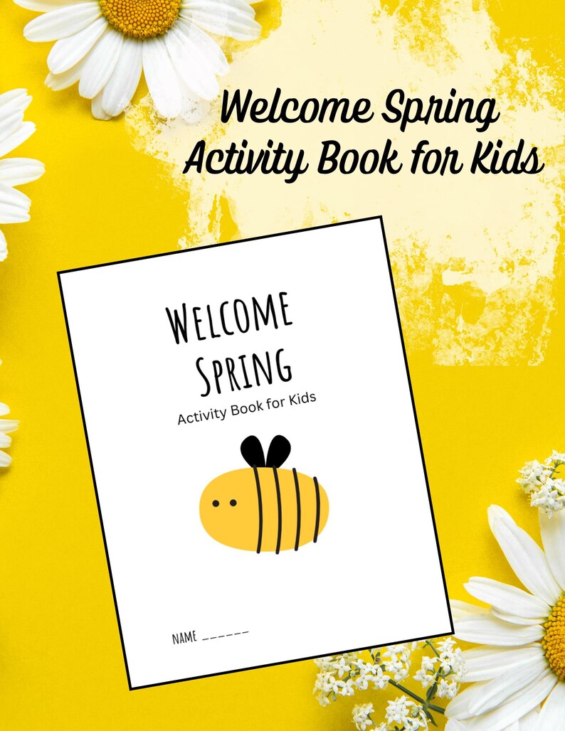 Welcome Spring Activity Book for Kids - Etsy