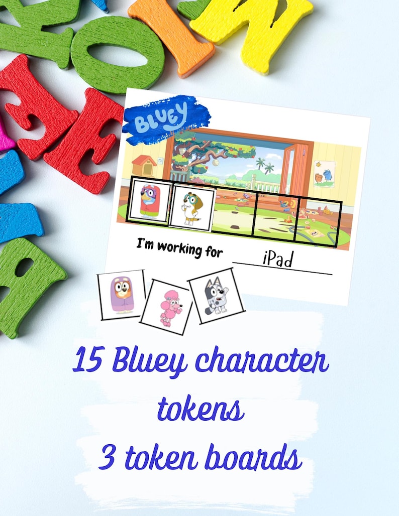 Bluey Token Board - Printable Behavior Reinforcement Chart, Motivation ...