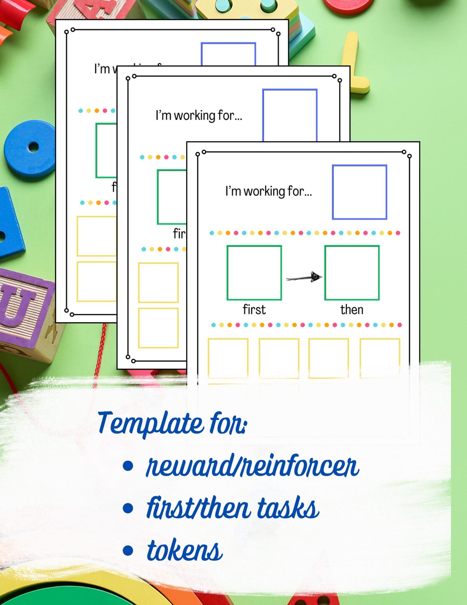 First Then Token Board - Etsy