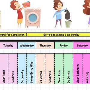Kids Daily Chore Tear off Chart, Weekly Task and Chore Tracker - Etsy