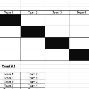 8 Team Round Robin and Playoff Draw Excel Spreadsheet Template Package ...