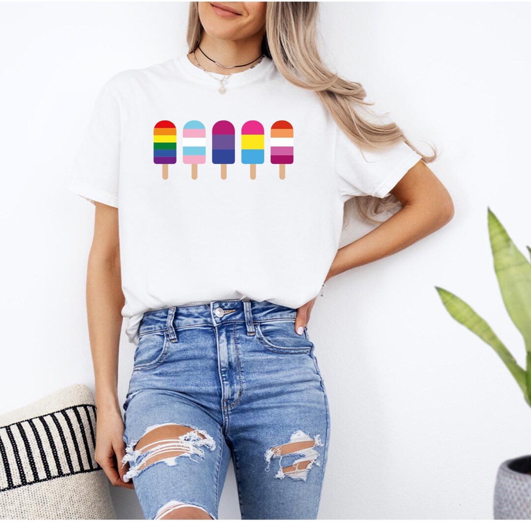 LGBT Rainbow Popsicles Shirt LGBTQ Pride Tshirt LGBTQ Summer Shirt ...