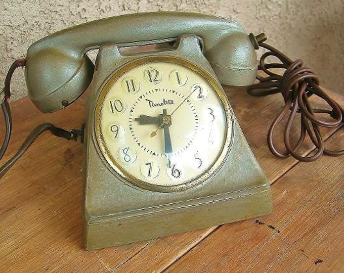 Vintage Timelite Electric Telephone, Clock, Lighter - Etsy