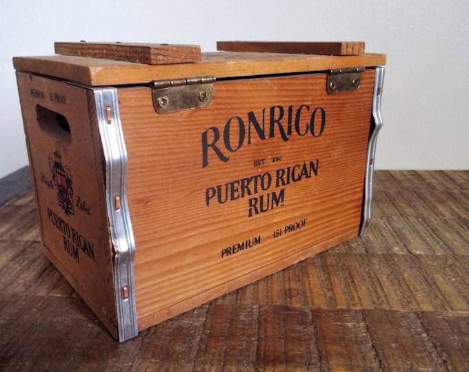 Vintage Ronrico Rum Promotional Wood Crate Recipe Box - Etsy