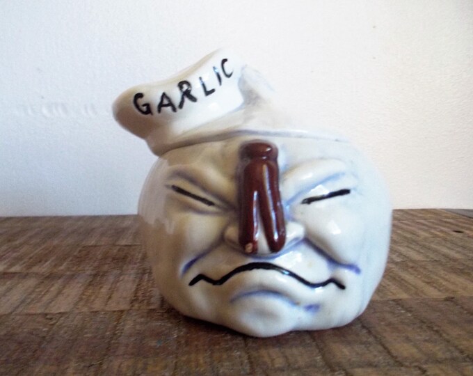 Vintage Anthropomorphic Stinky Garlic Head Jar - Etsy
