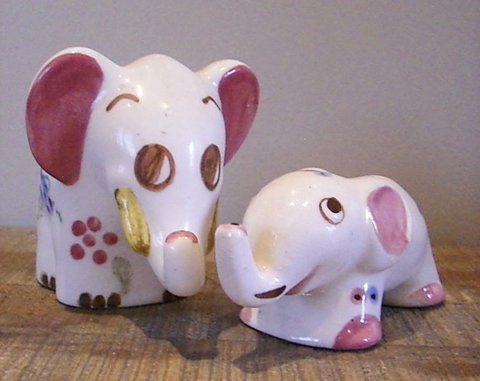 Pair of Vintage Block Pottery California Elephant Planters - Etsy