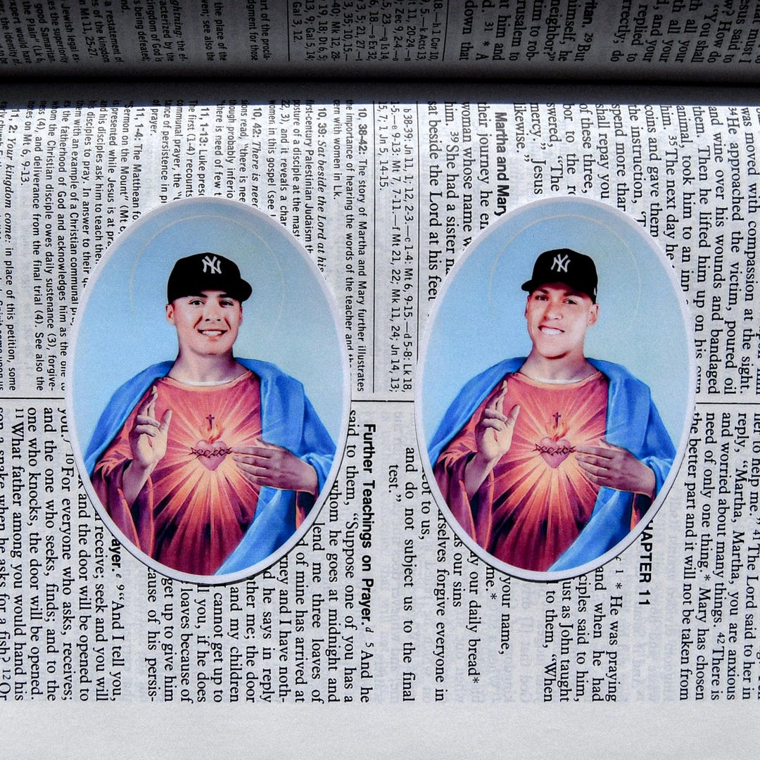 New York Baseball Anthony Volpe Aaron Judge Jesus Sticker - Etsy