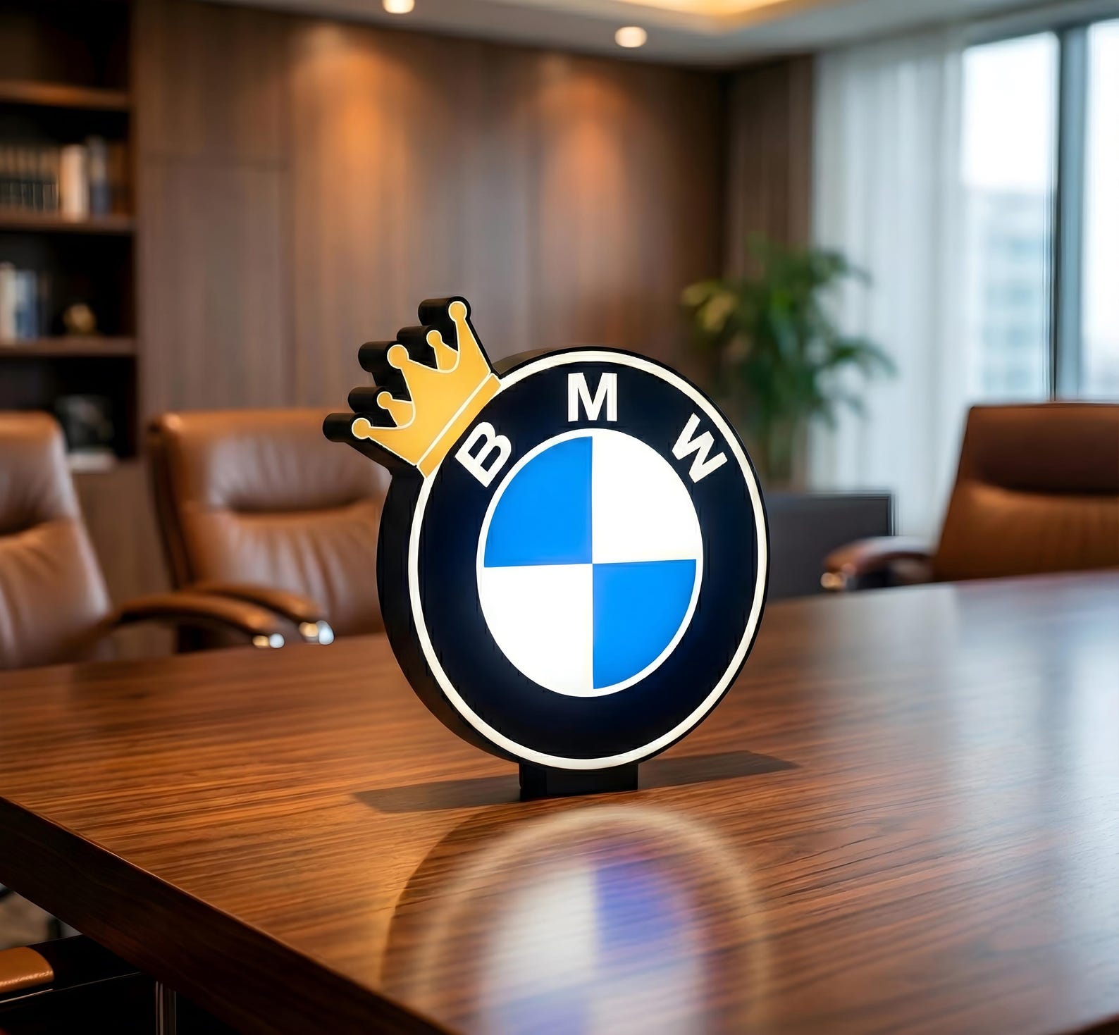 BMW Crown Logo LED Lightbox | 3D Printed Desk Lamp | Car Enthusiast ...