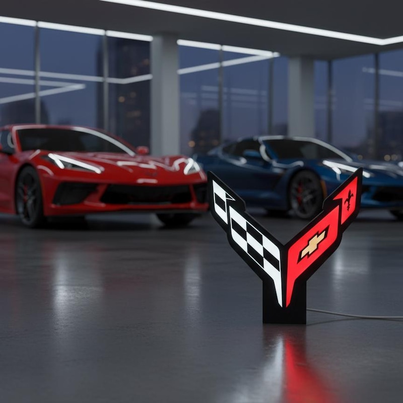 Led Corvette Garage Sign - Etsy