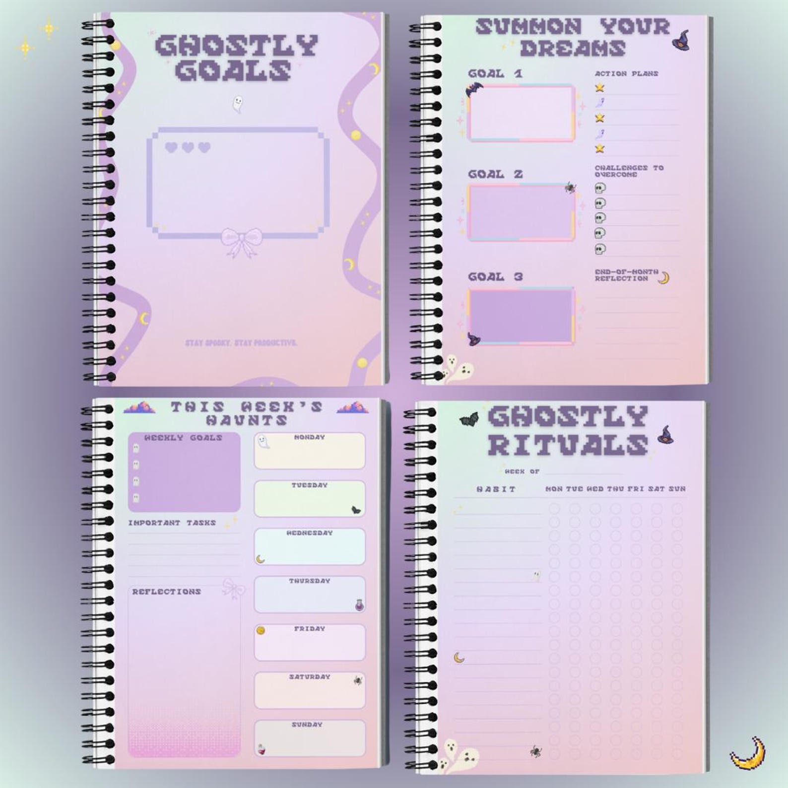 Pastel Goth Printable Planner for the Creepy-cute Soul - Instant ...